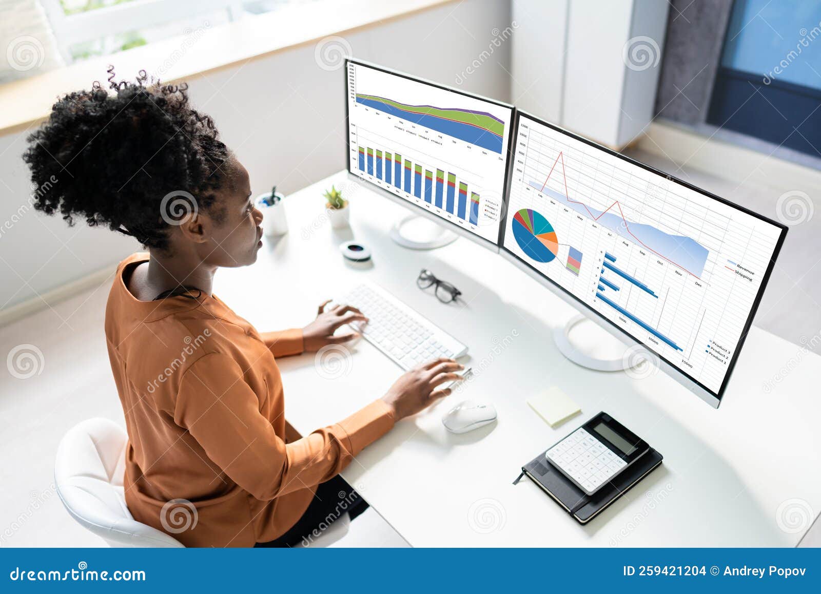 Analyst Woman Looking stock photo. Image of view, analyst - 259421204