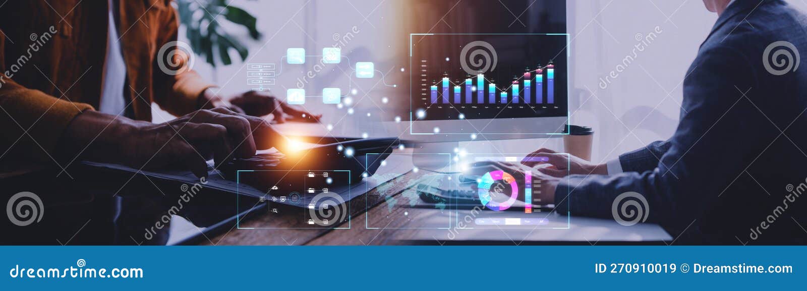 Analyst Working with Business Analytics and Data Management System on ...