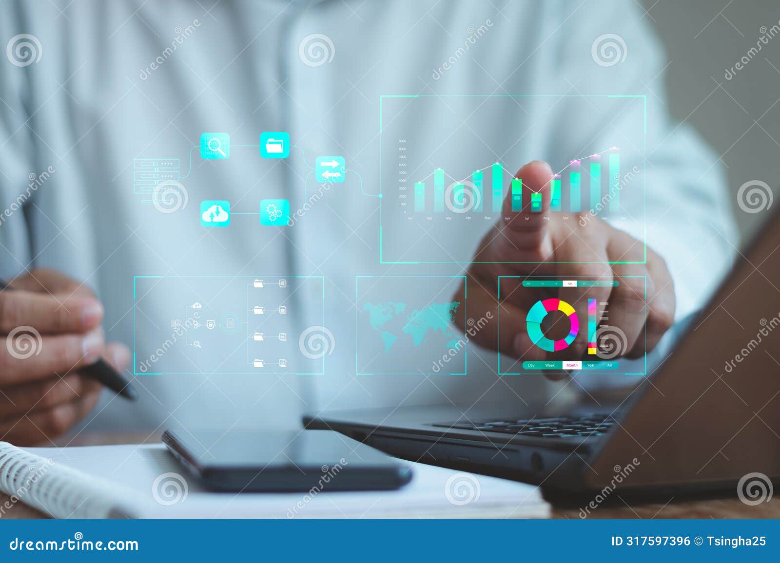 Analyst Working with Business Analytics and Data Analyst Working with ...