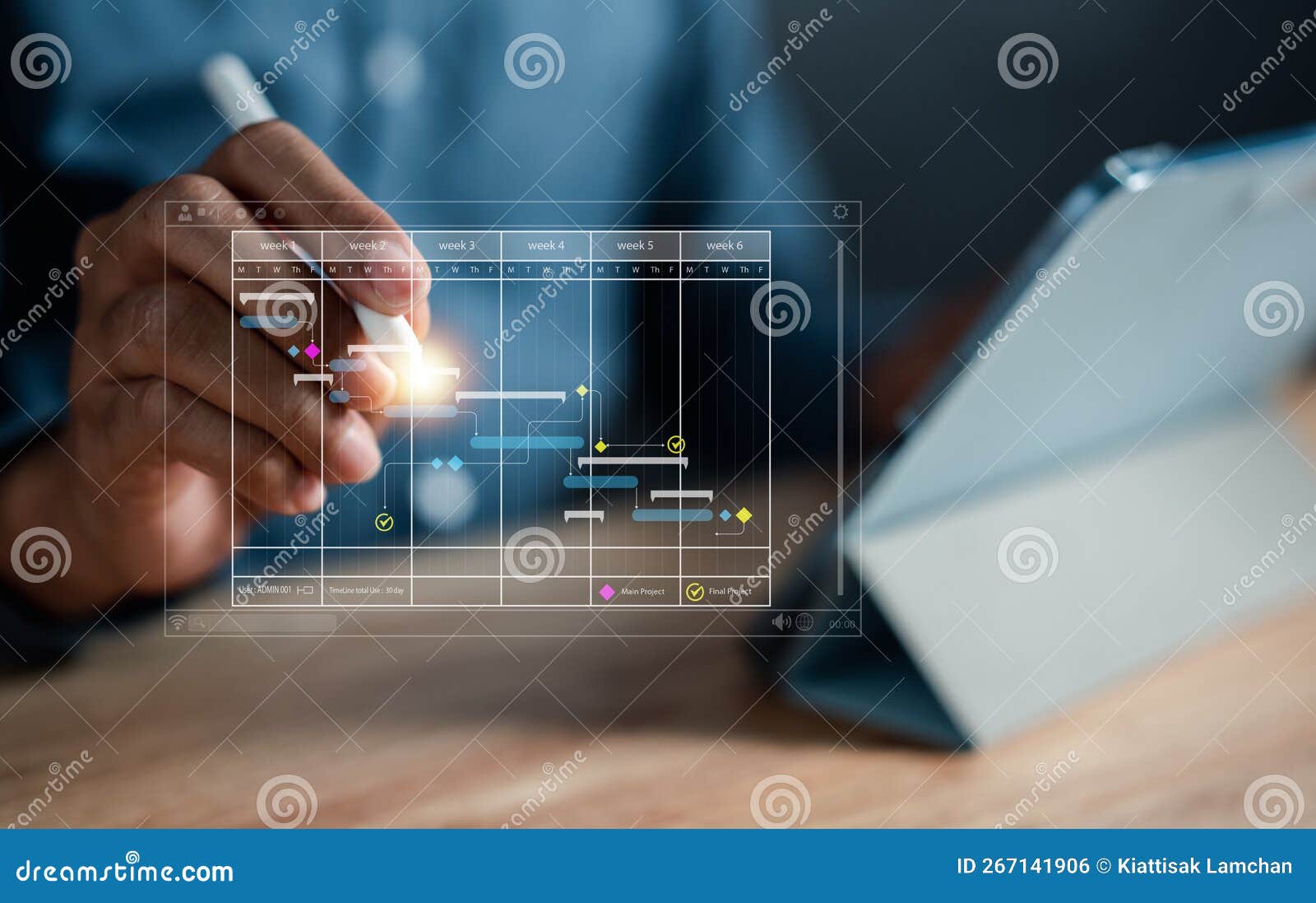 Analyst Working Business Analytics and Data Management System To Make ...