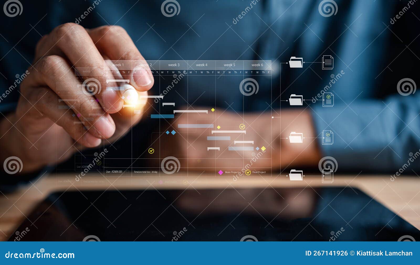 Analyst Working Business Analytics and Data Management System To Make ...