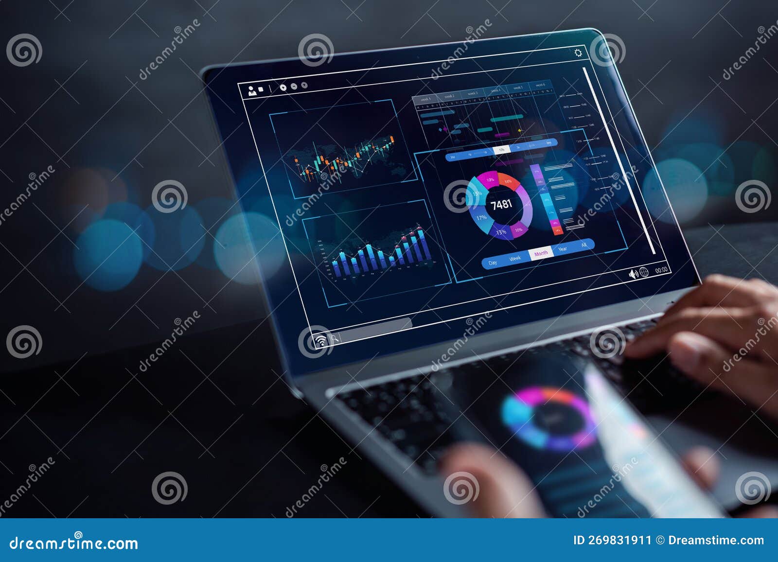 Analyst Working in Business Analytics and Data Management System To Make Report with KPI and ...