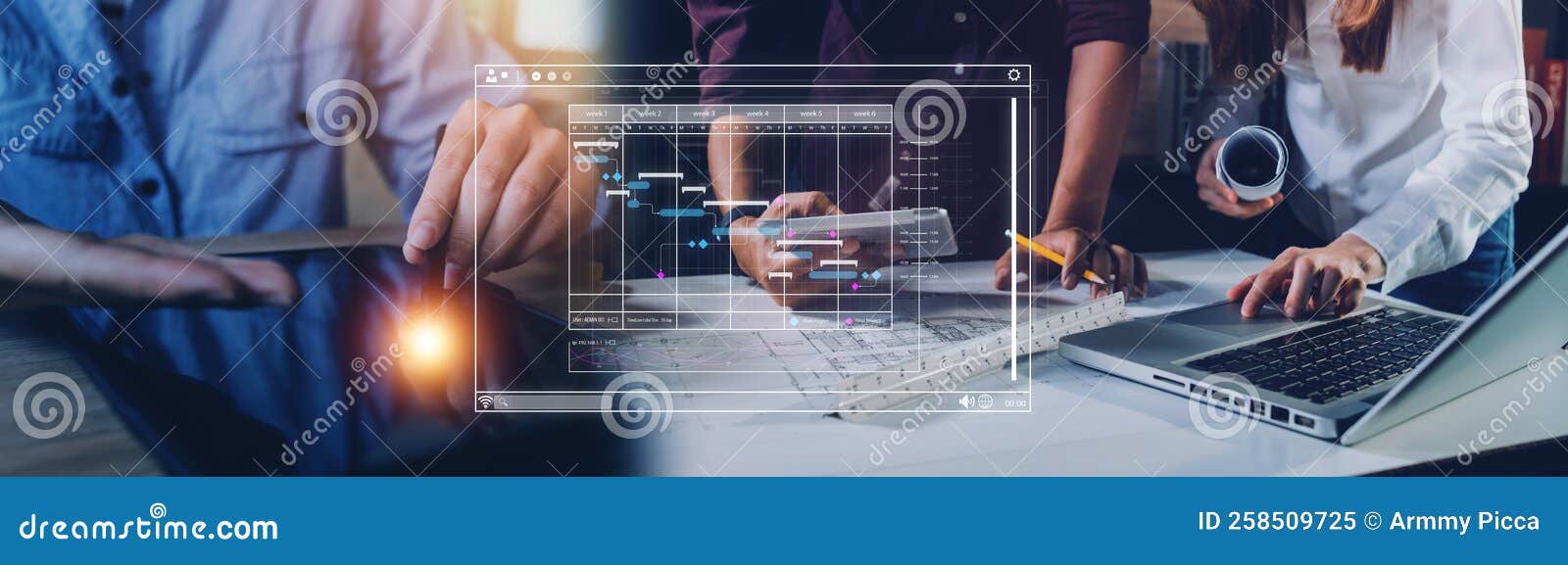 Analyst Working with Computer in Business Analytics and Data Management System To Make Report ...