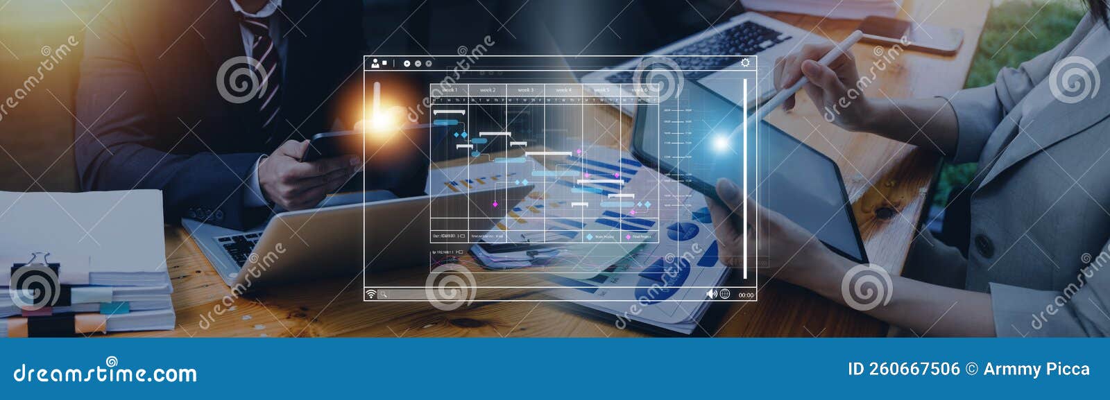 Analyst Working with Computer in Business Analytics and Data Management ...