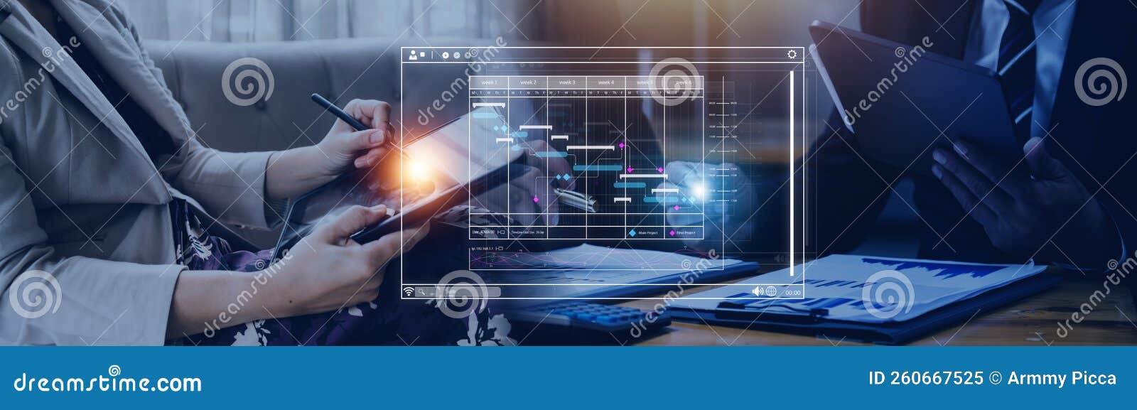 Analyst Working with Computer in Business Analytics and Data Management ...