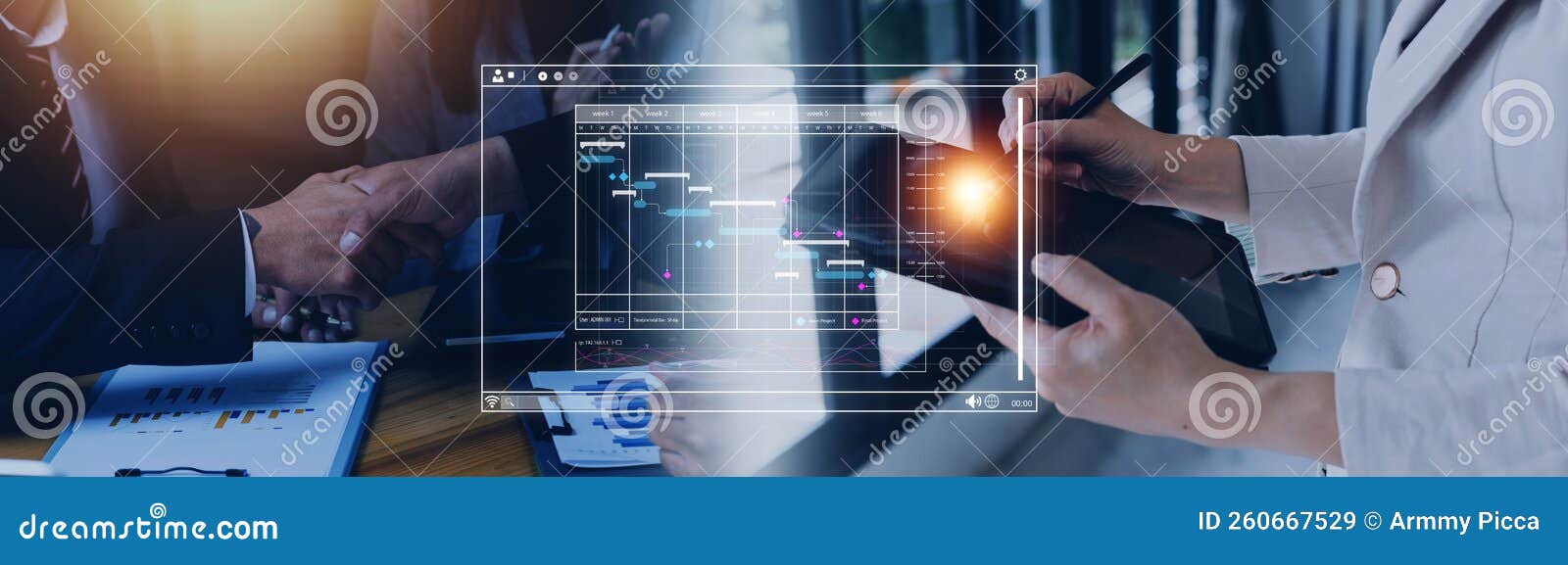 Analyst Working with Computer in Business Analytics and Data Management ...