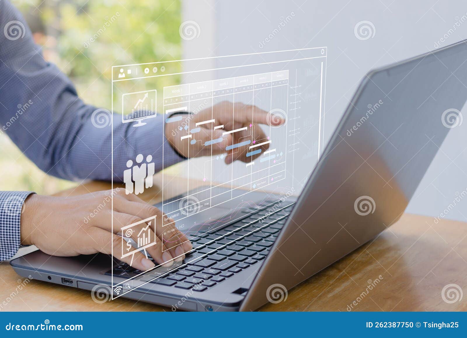 Analyst Working with Computer in Business Analytics and Data Management ...