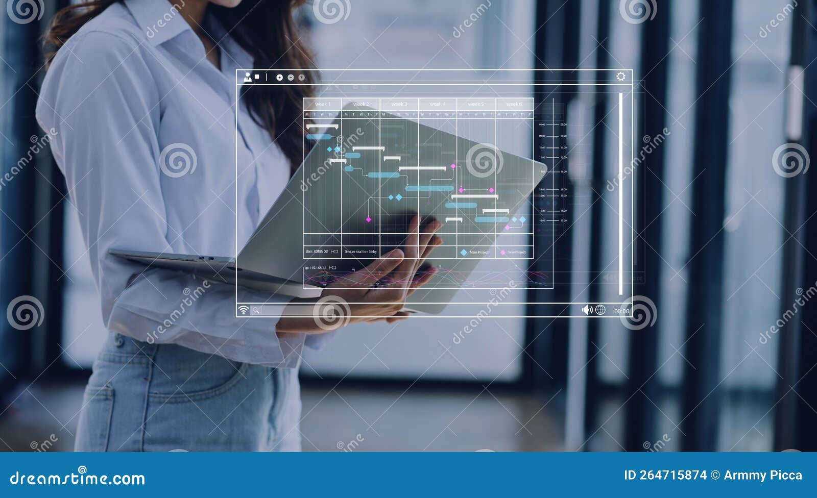 Analyst Working with Computer in Business Analytics and Data Management ...