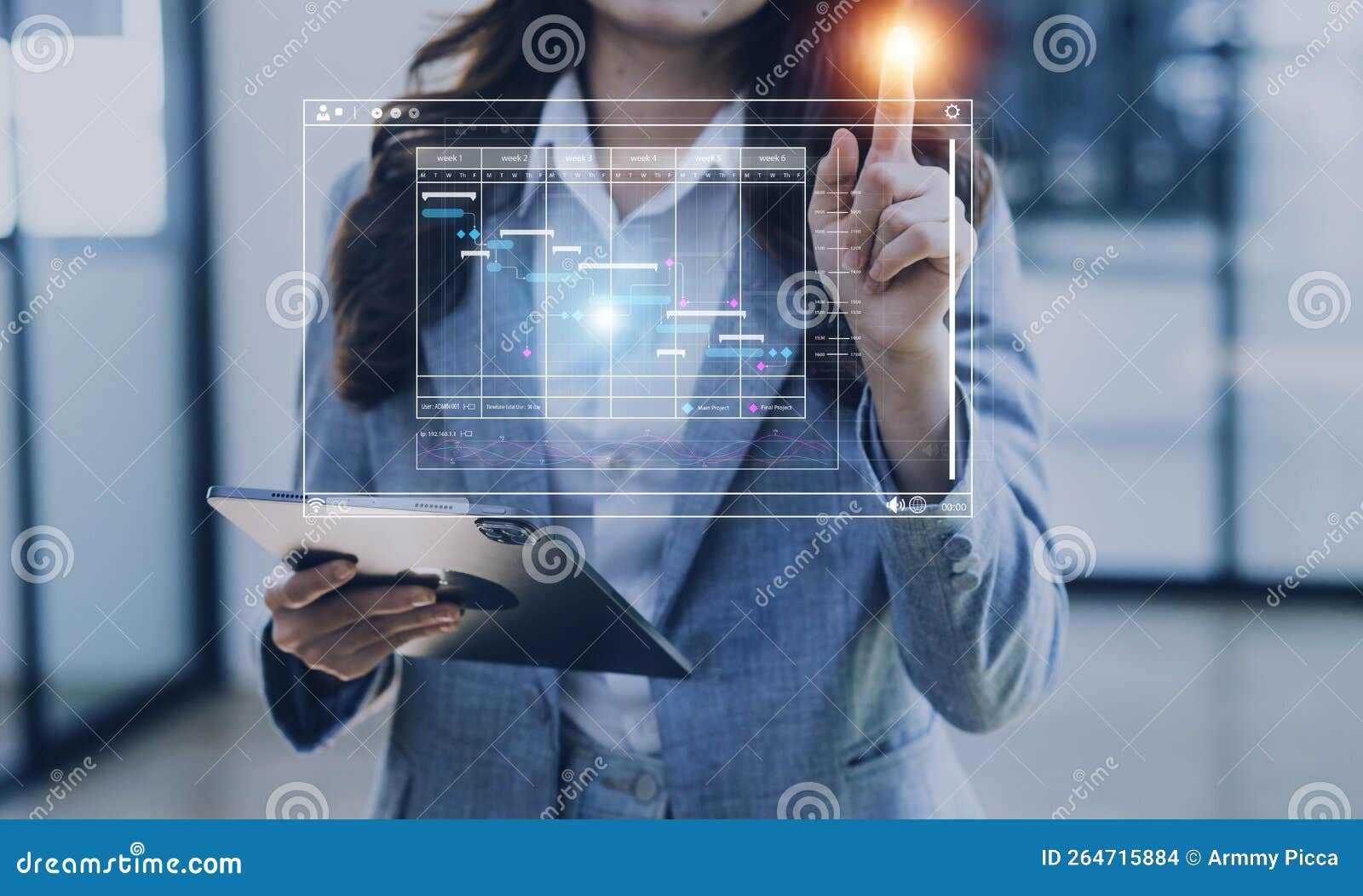 Analyst Working with Computer in Business Analytics and Data Management ...