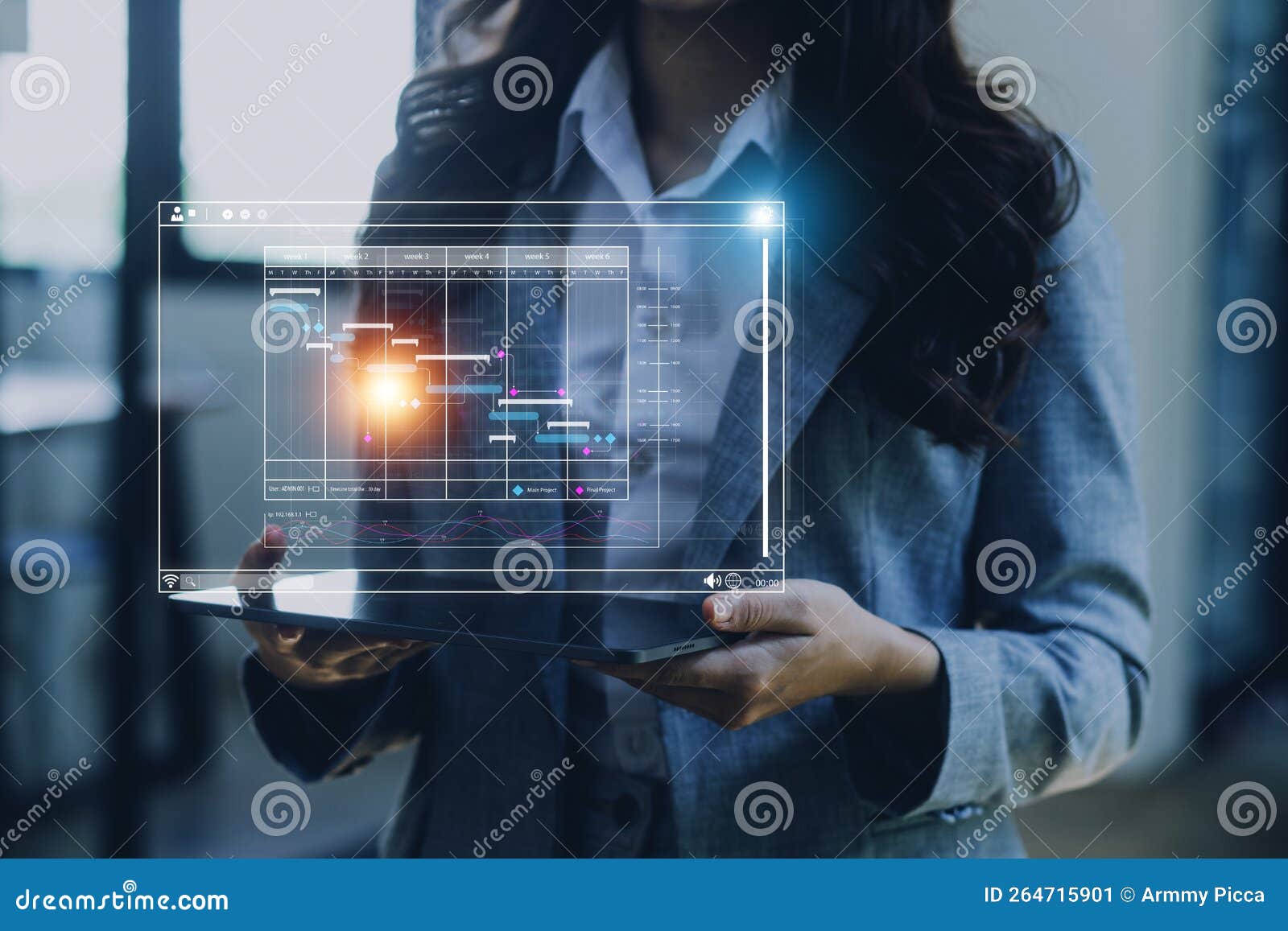 Analyst Working with Computer in Business Analytics and Data Management ...