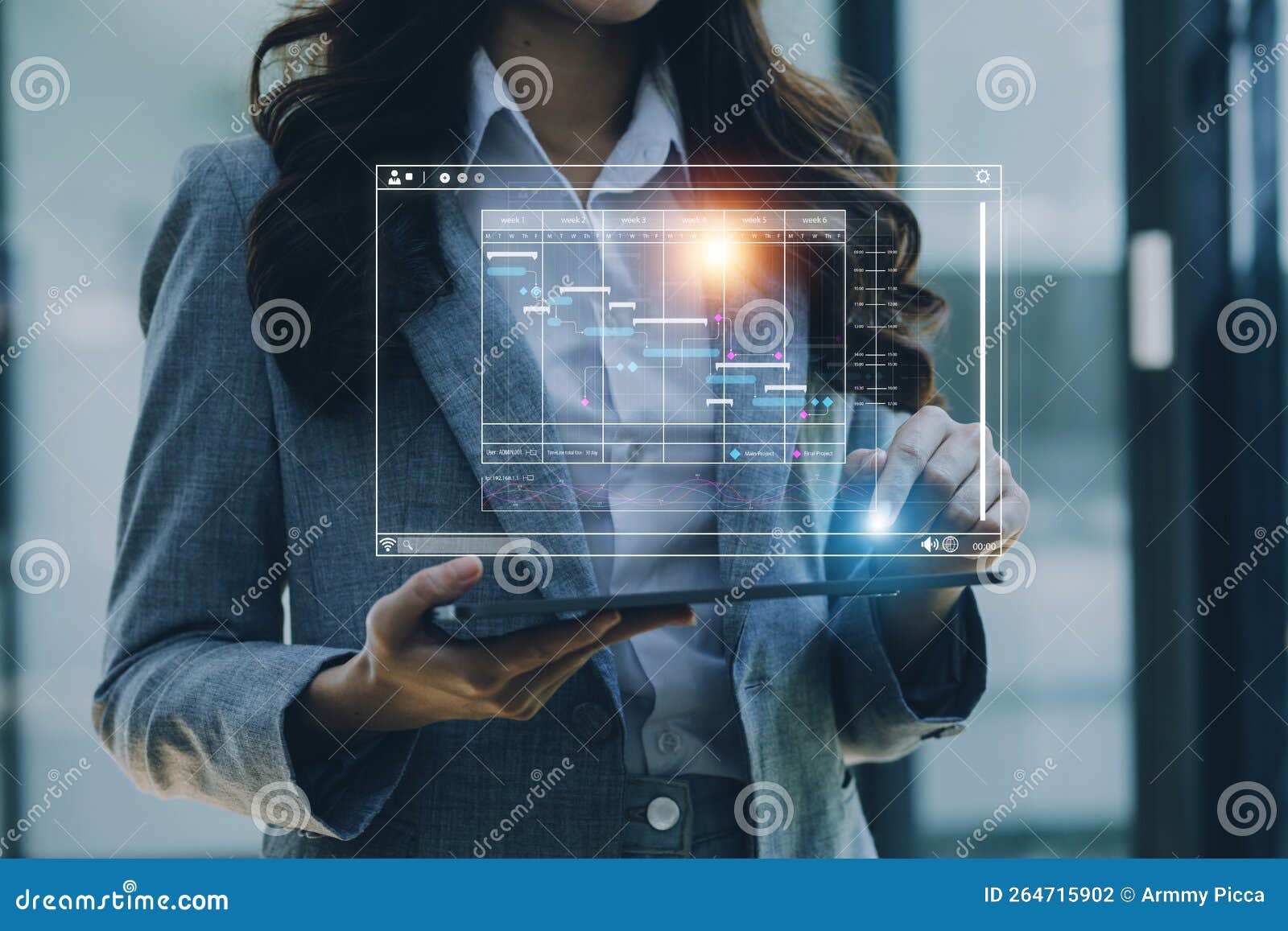 Analyst Working with Computer in Business Analytics and Data Management ...