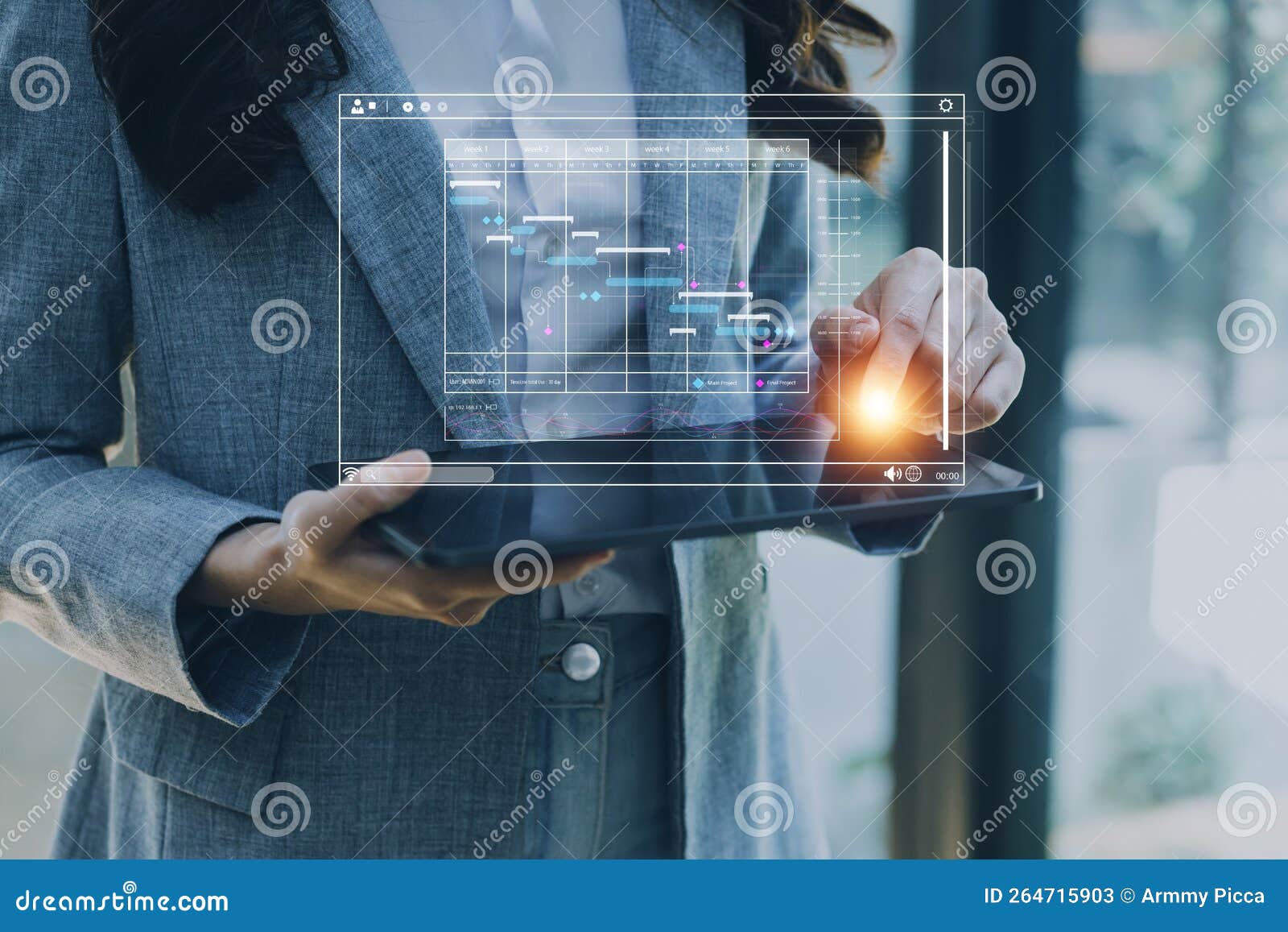 Analyst Working with Computer in Business Analytics and Data Management ...