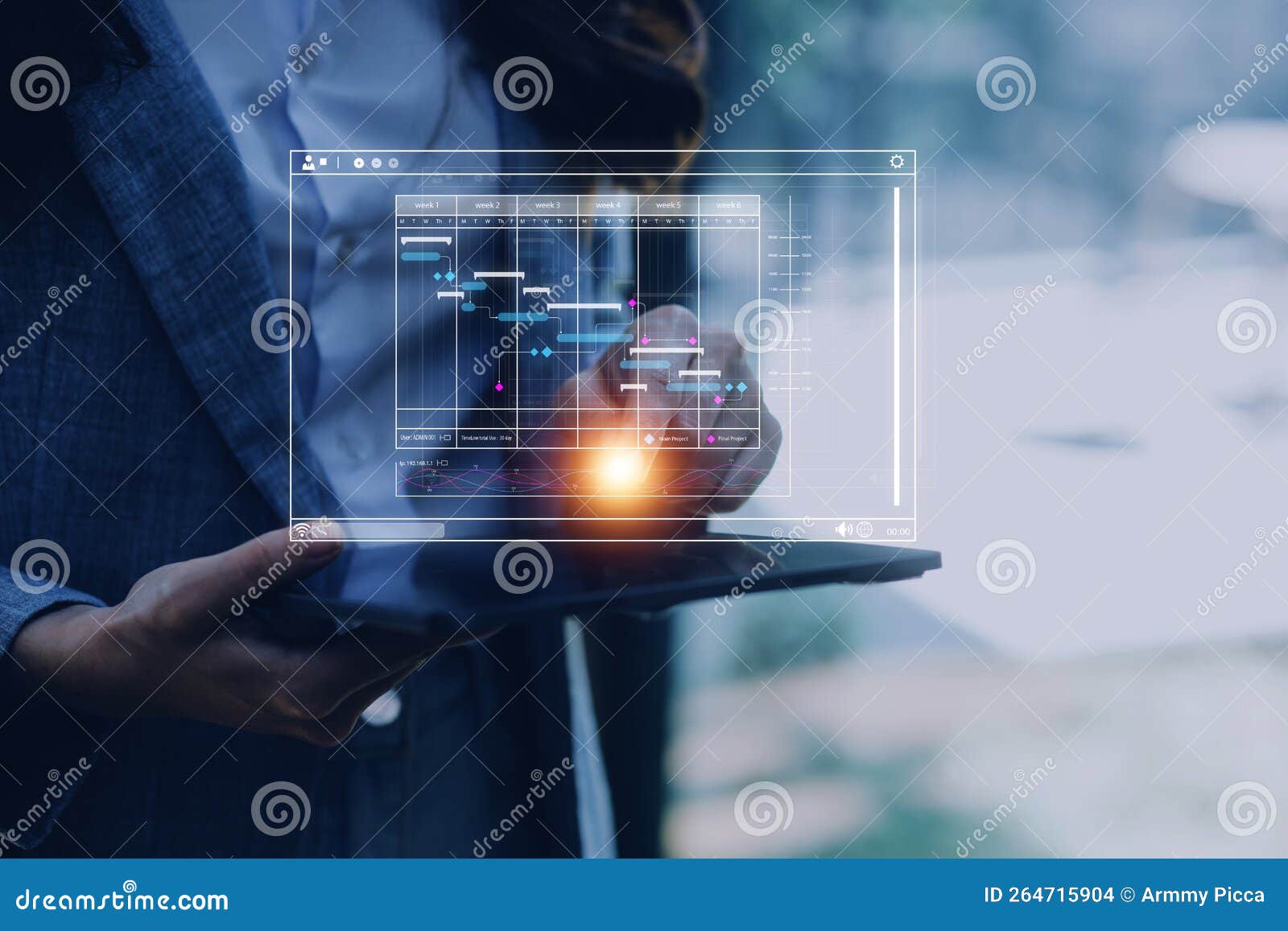Analyst Working with Computer in Business Analytics and Data Management ...