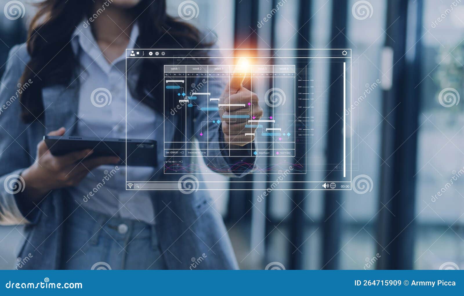 Analyst Working with Computer in Business Analytics and Data Management ...