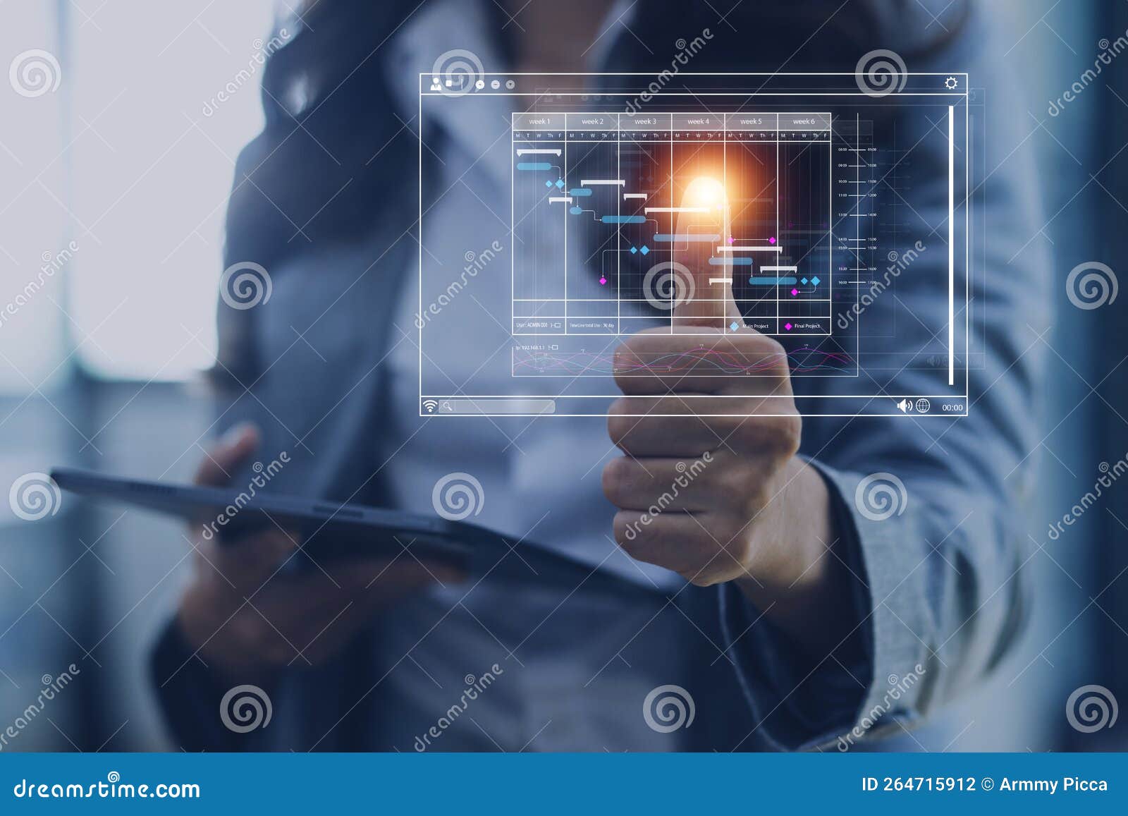 Analyst Working with Computer in Business Analytics and Data Management ...