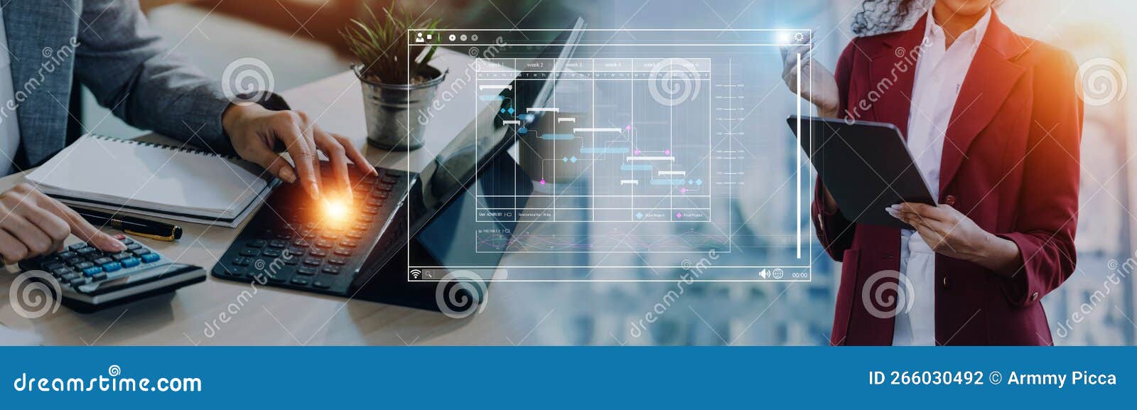 Analyst Working with Computer in Business Analytics and Data Management ...