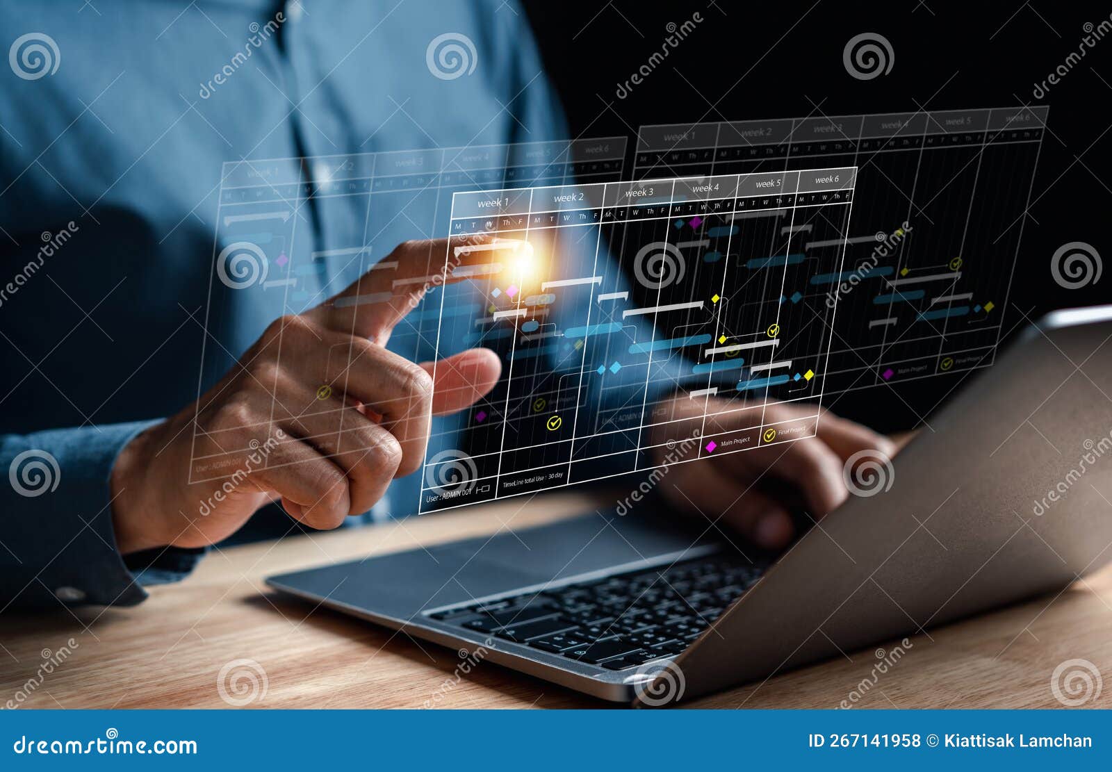 Analyst Working with Computer in Business Analytics and Data Management ...