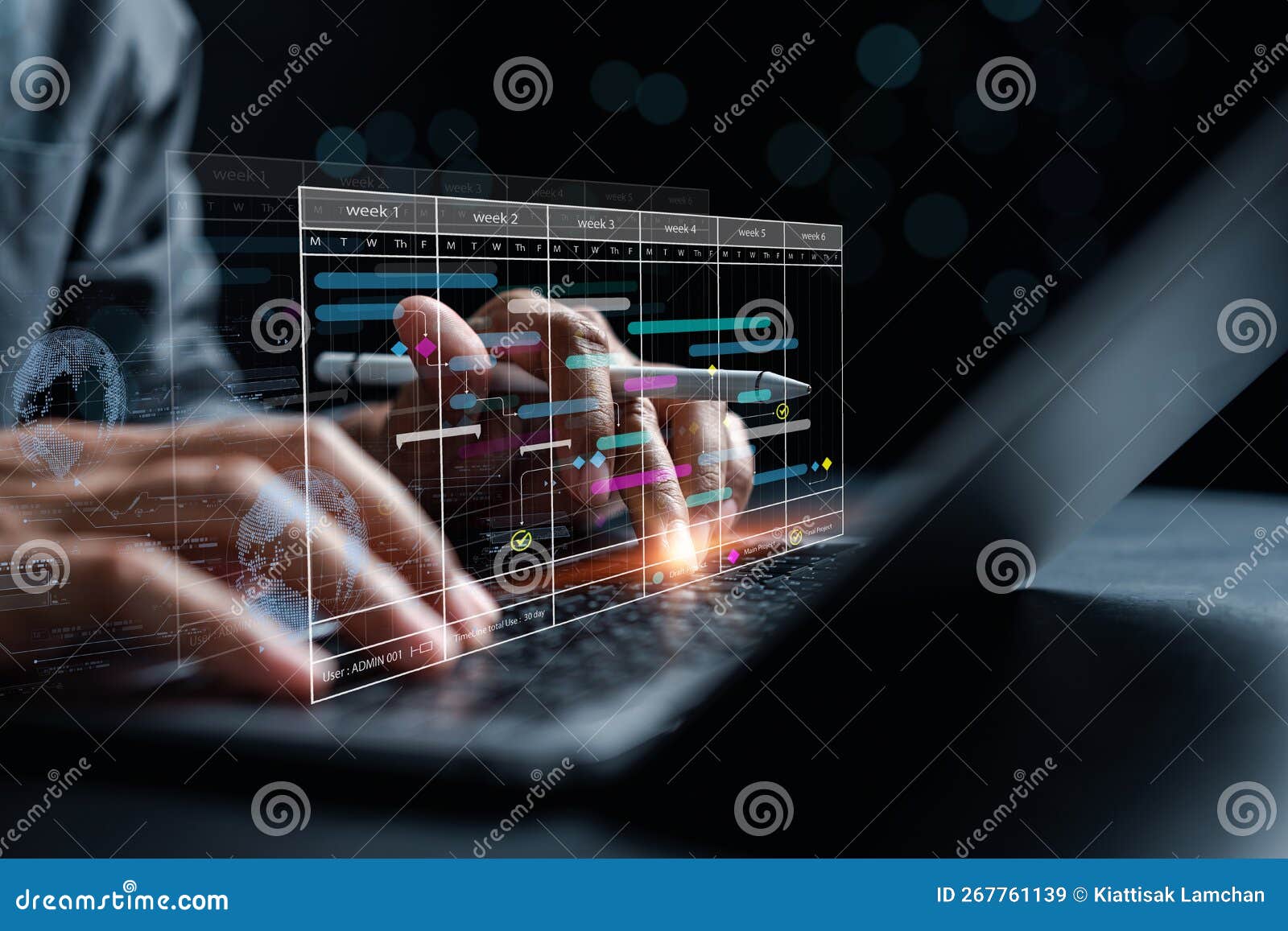 Analyst Working with Computer in Business Analytics and Data Management ...