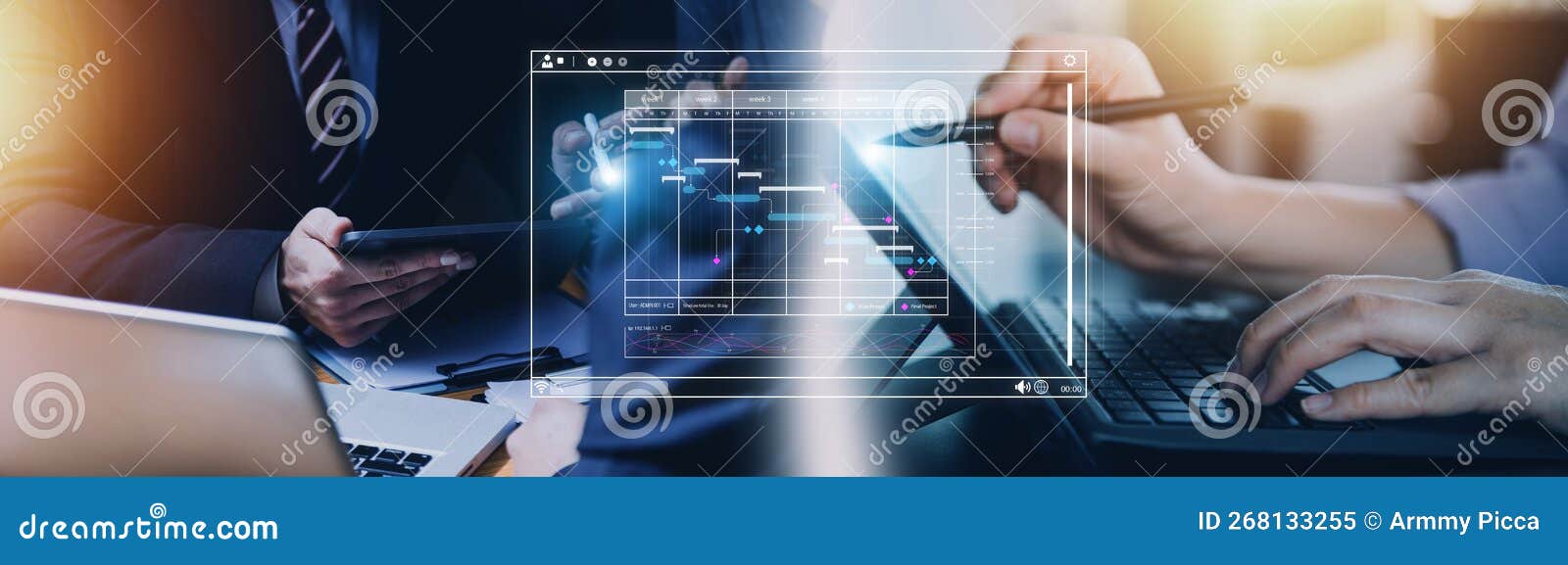 Analyst Working with Computer in Business Analytics and Data Management ...