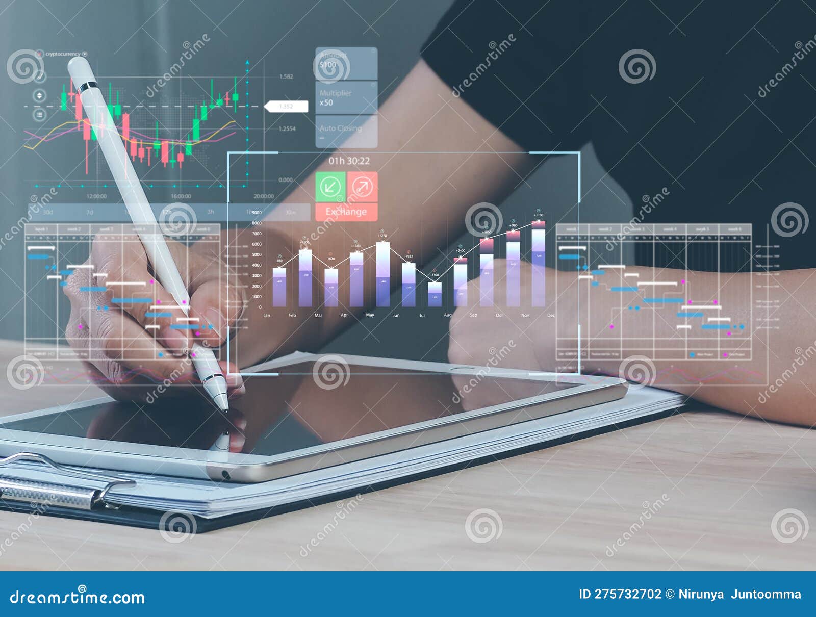 Analyst Working with Computer in Business Analytics and Data Management ...
