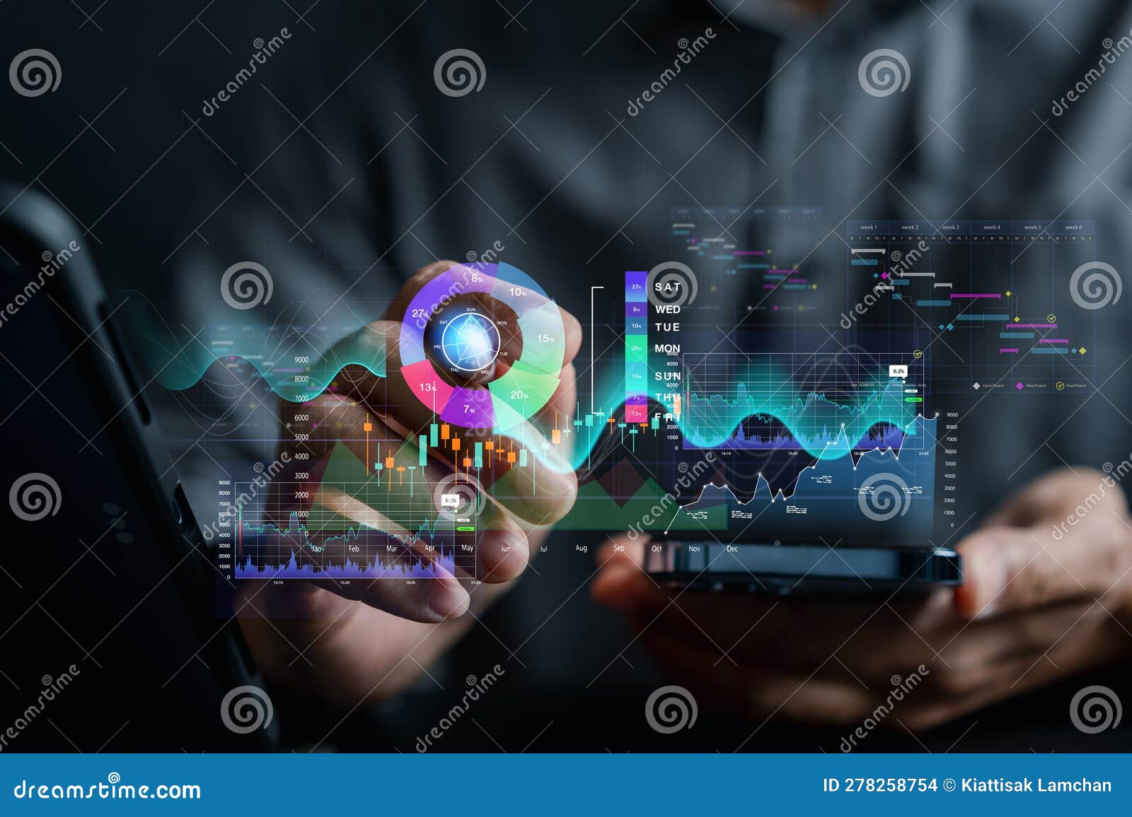 Analyst Working with Computer in Business Analytics and Data Management ...