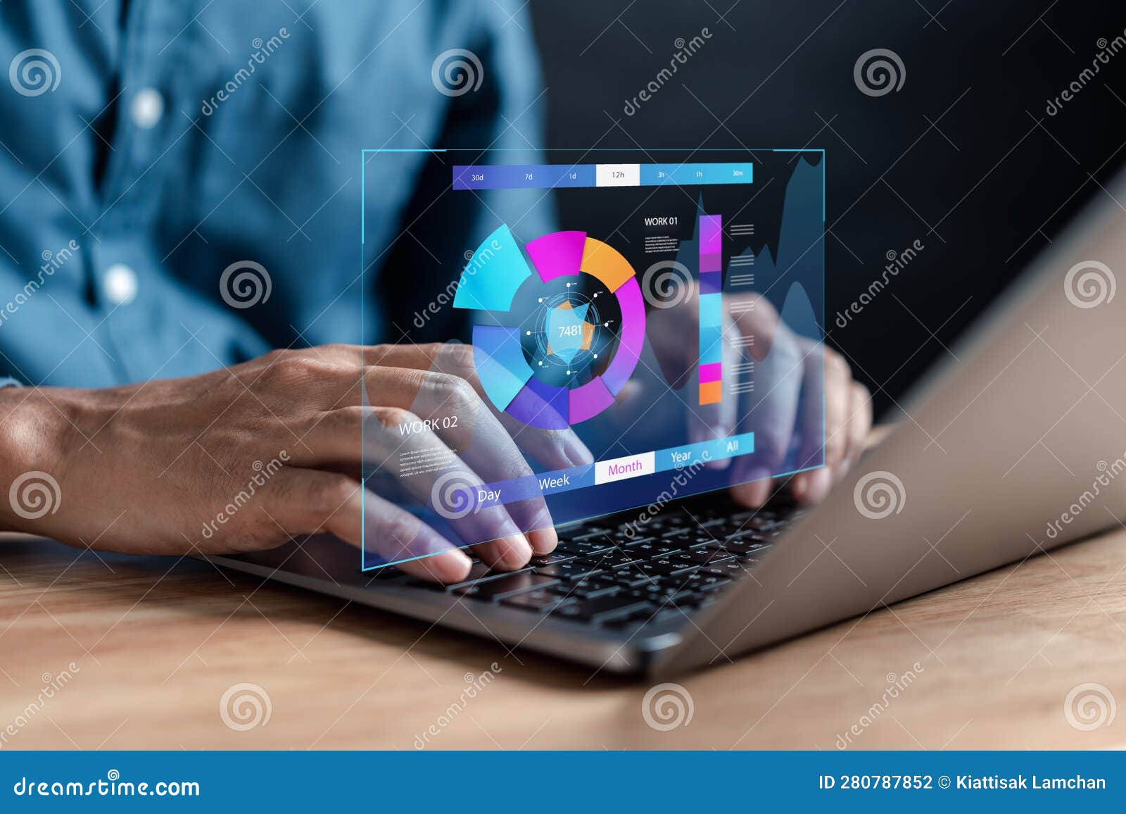 Analyst Working with Computer in Business Analytics and Data Management ...