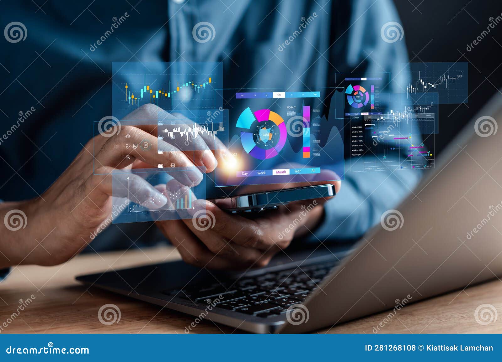 Analyst Working with Computer in Business Analytics and Data Management ...