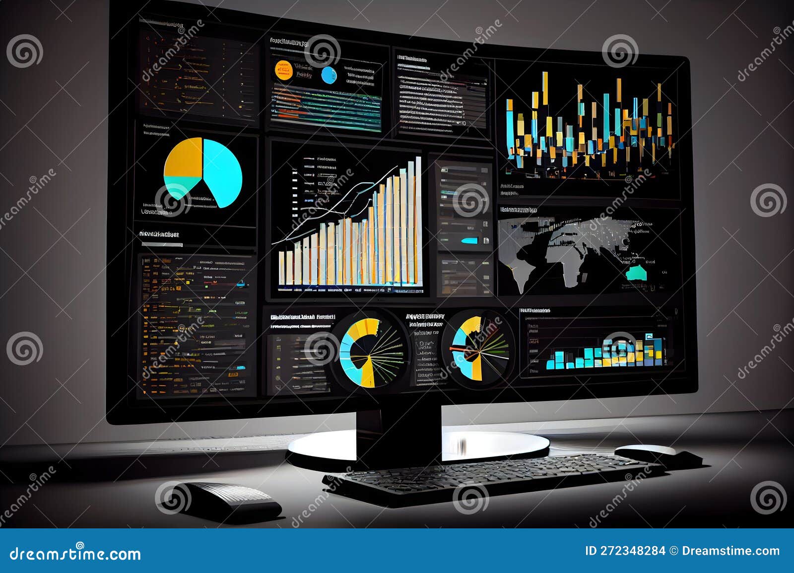 Analyst Working with Computer in Business Analytics and Data Management ...