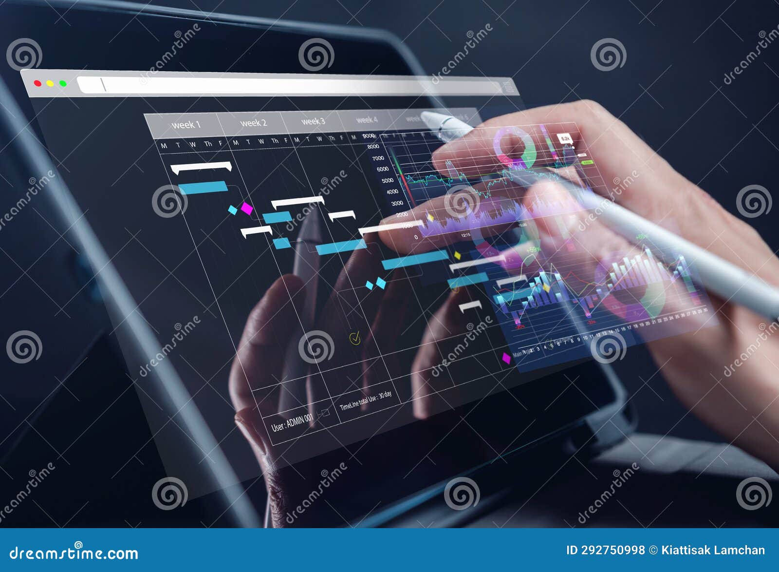 Analyst Working with Computer in Business Analytics and Data Management ...
