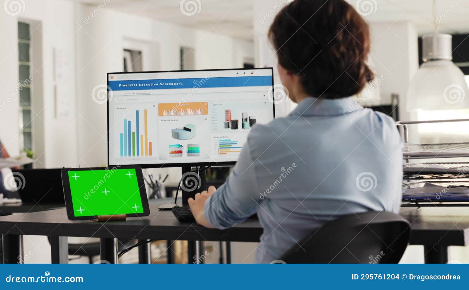 Analyst Working at Office Desk Stock Footage - Video of plan, employee ...