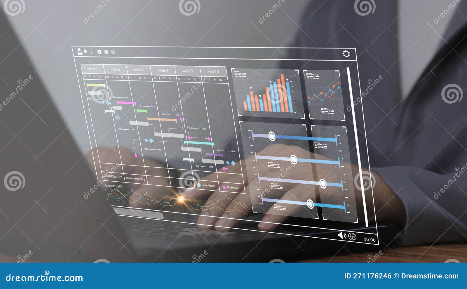 Analysts Work with Computers in Management Systems To Create Reports ...
