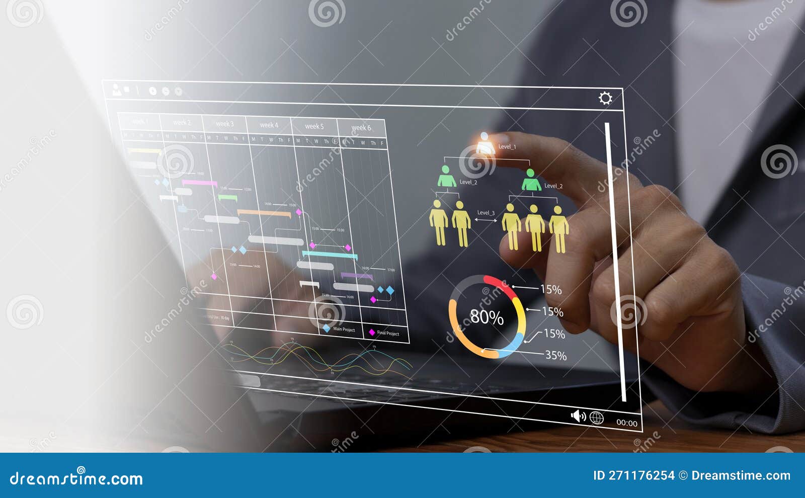 Analysts Work with Computers in Management Systems To Create Reports ...