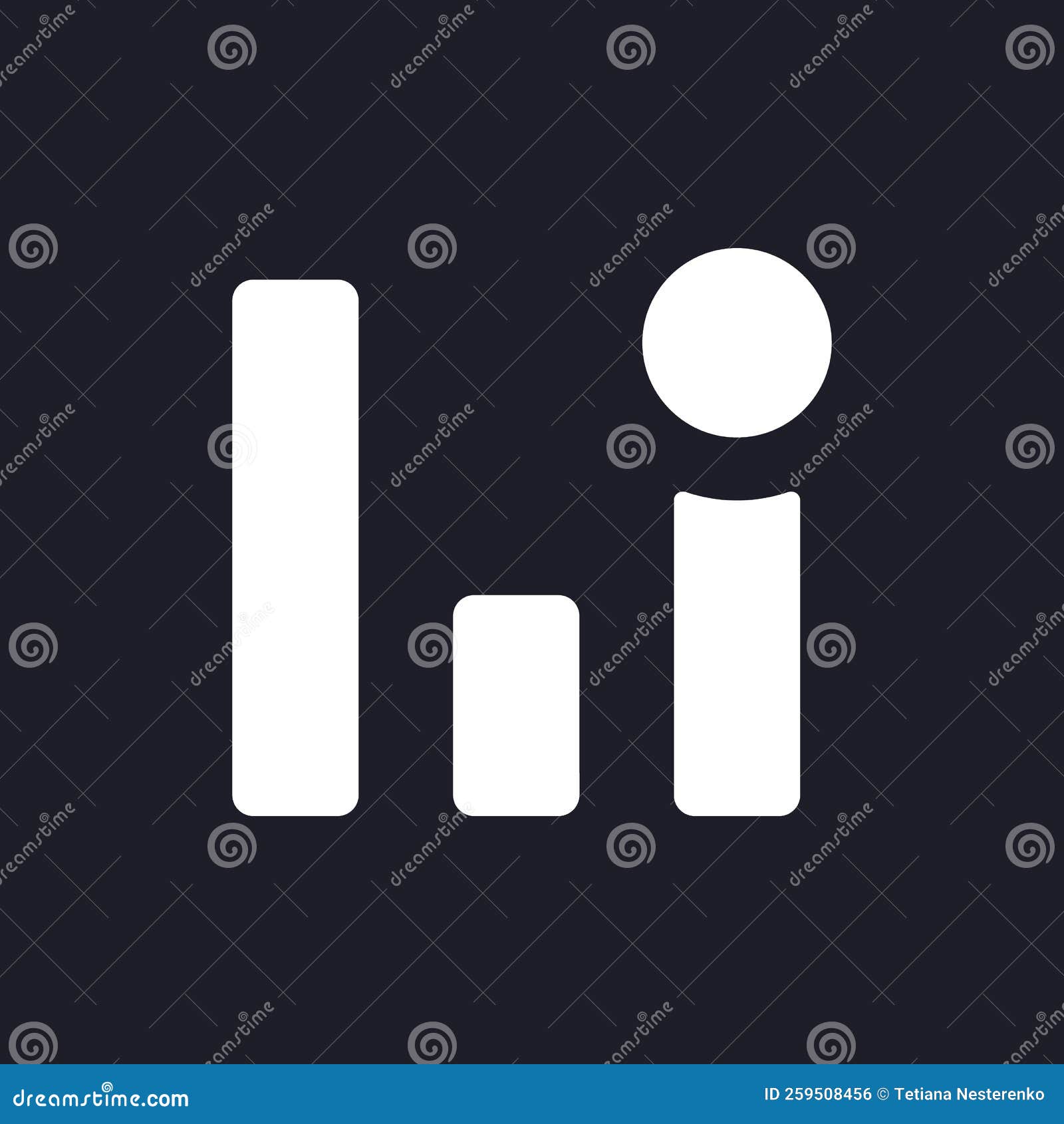 Analytic App Notification Dark Mode Glyph Ui Icon Stock Vector ...