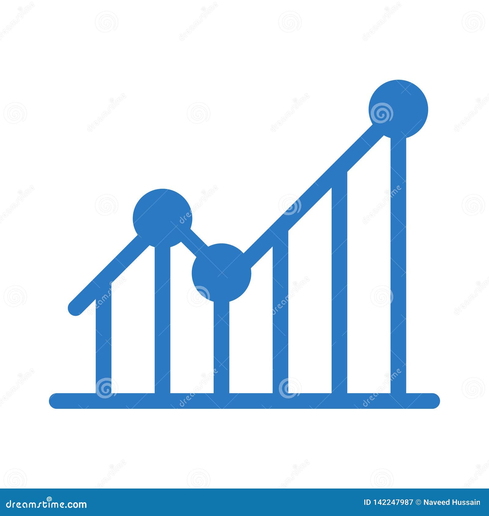 Analytic Graph Glyph Color Flat Vector Icon Stock Illustration ...