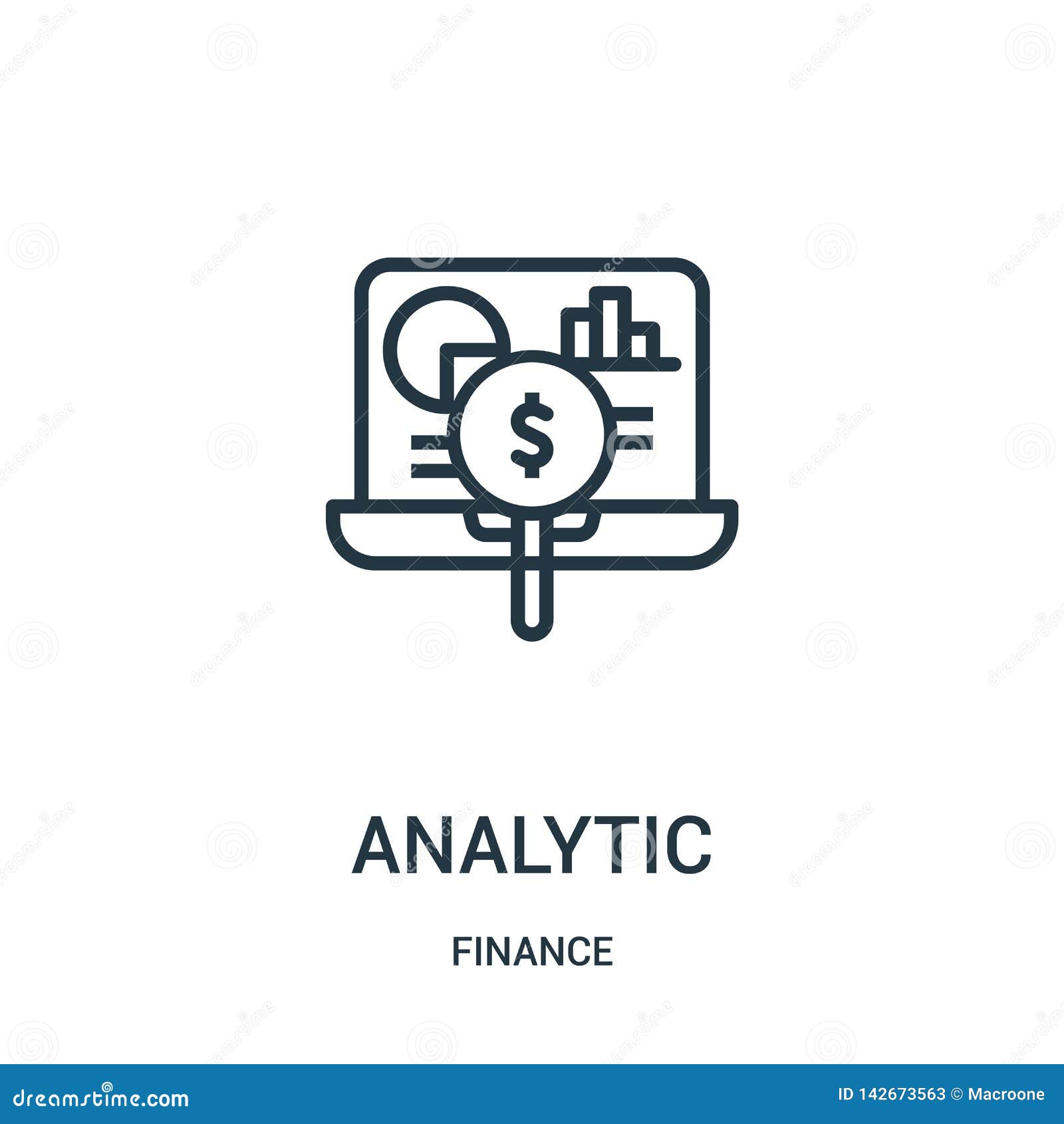 Set Of Analytic Icon. Finance Monitoring. Analysis And Statistics Data ...