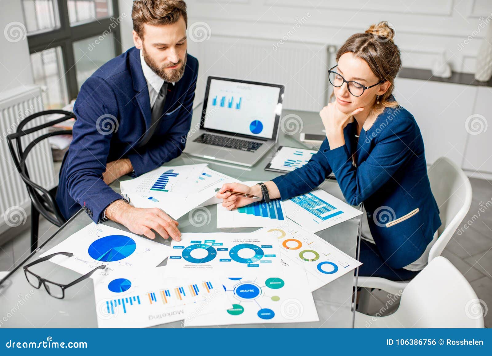 Analytic Managers Team Working at the Office Stock Photo - Image of ...