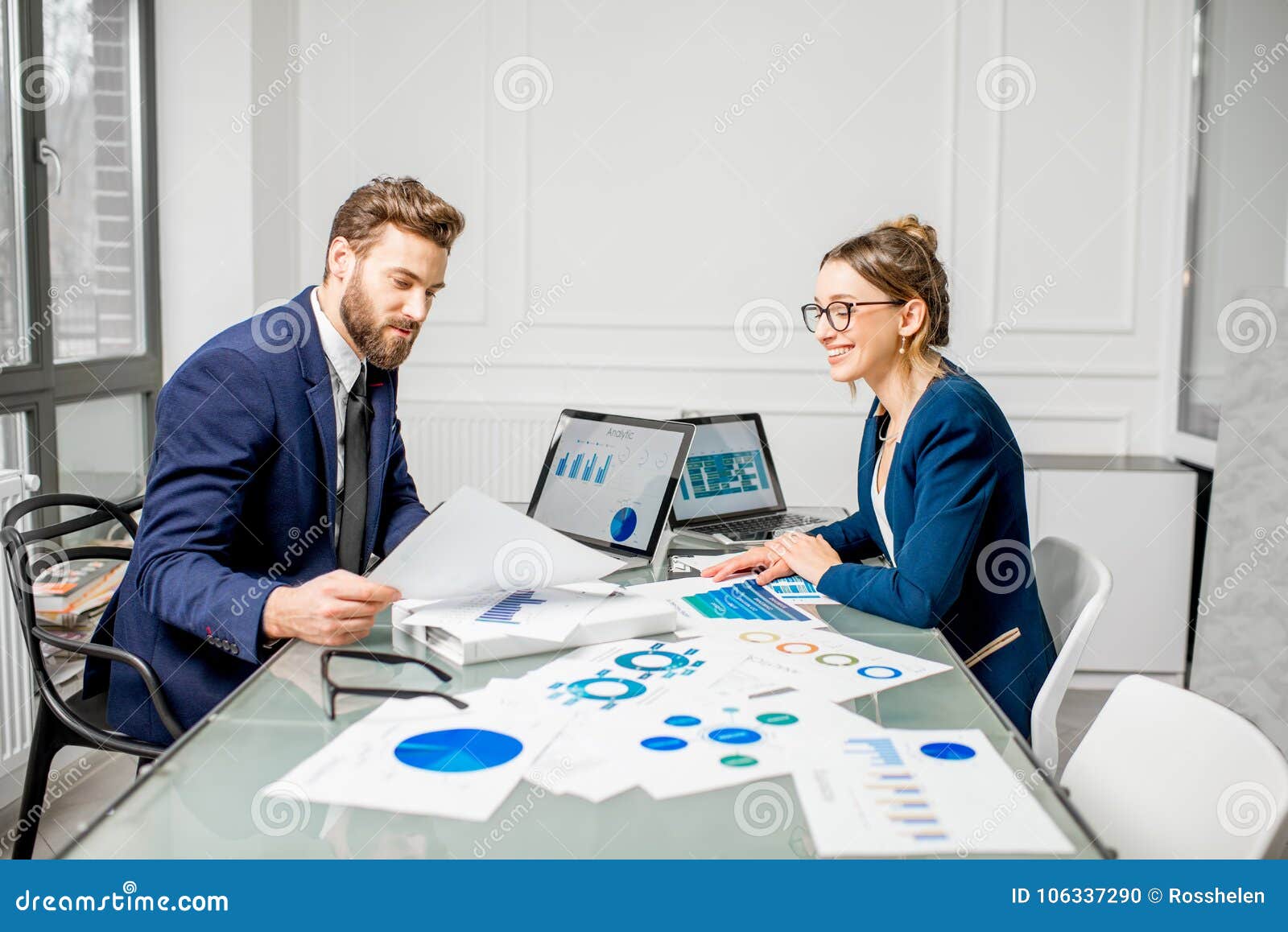 Analytic Managers Team Working at the Office Stock Photo - Image of ...