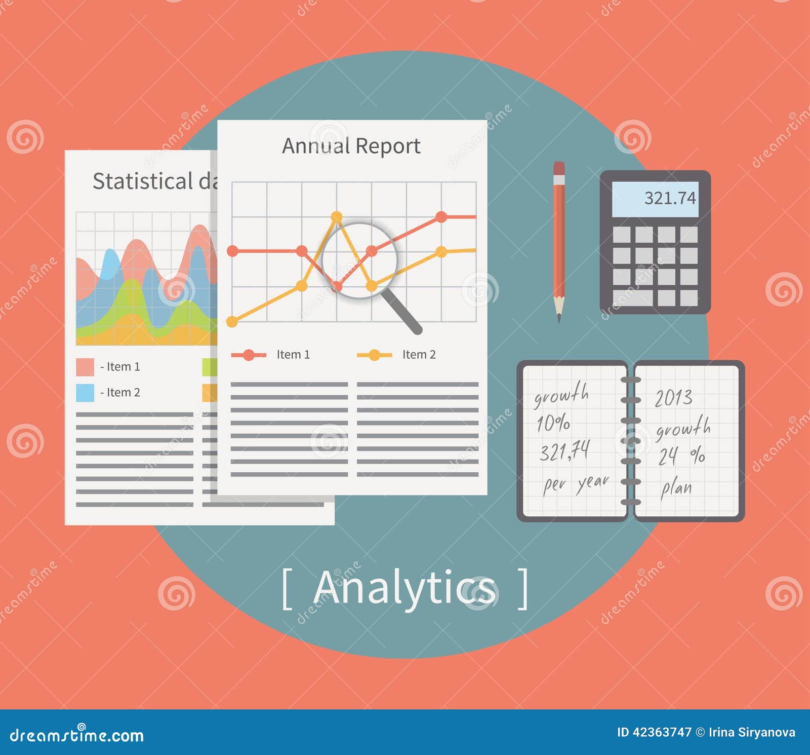 Analytic Vector Illustration. Business Template Stock Vector ...