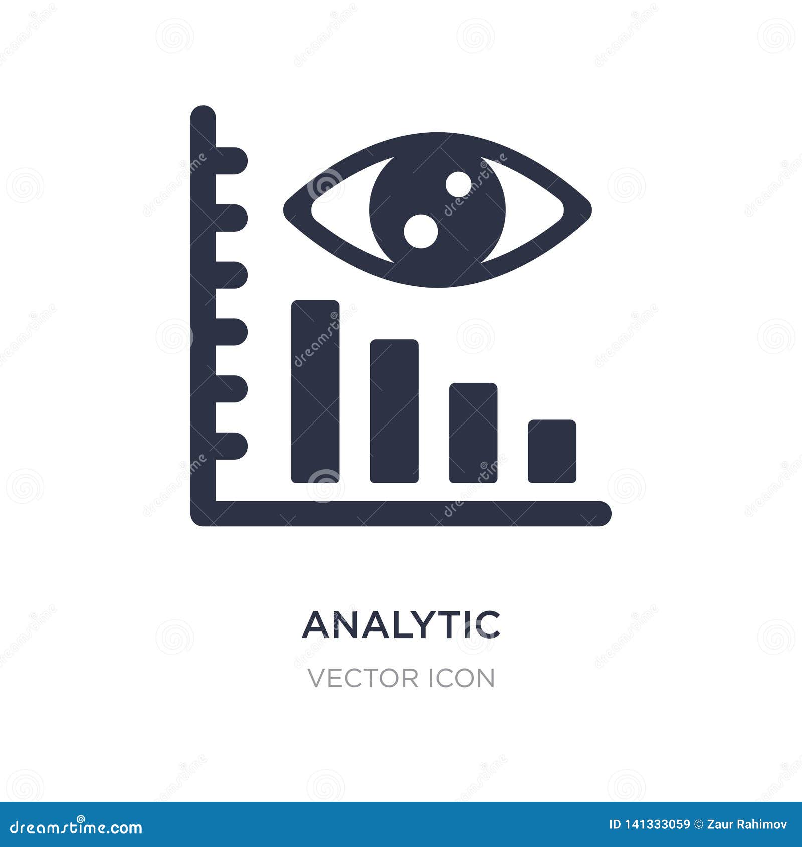 Analytic Visualization Icon on White Background. Simple Element ...