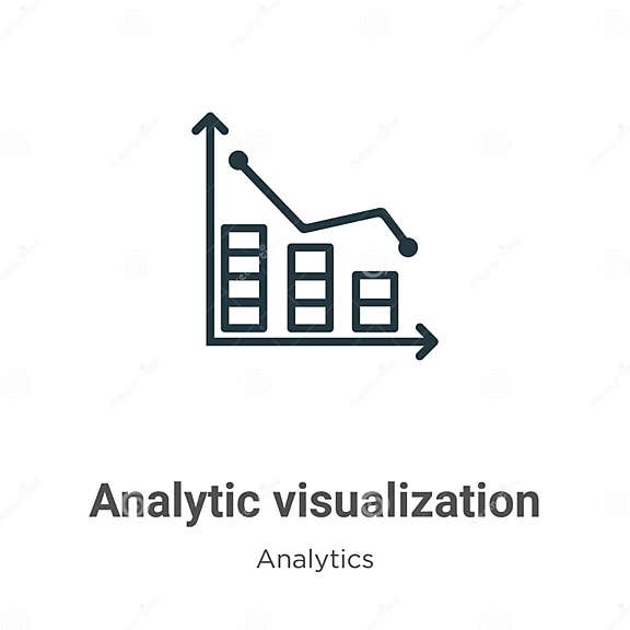 Analytic Visualization Outline Vector Icon. Thin Line Black Analytic Visualization Icon, Flat ...