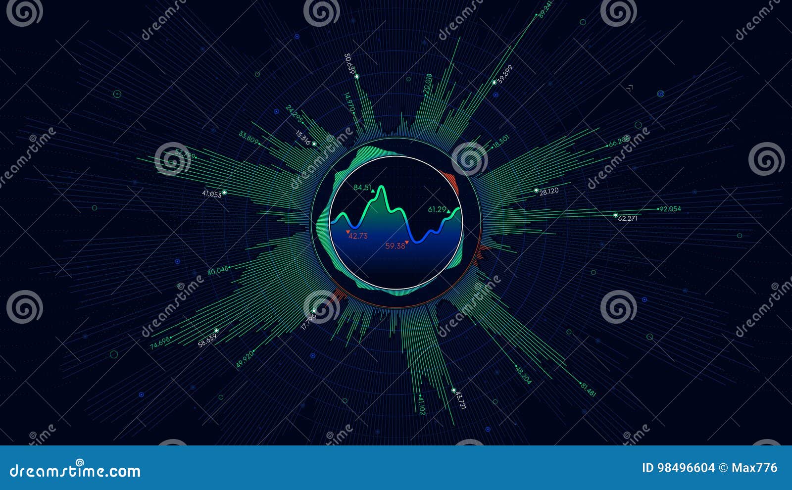 Analytical Chart of Financial Statistics, Visual Information, Vector ...