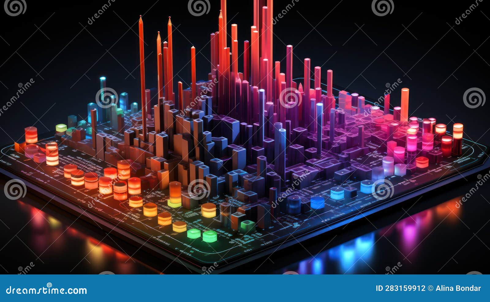 Analytical Matrix. Created with Generative AI Stock Illustration ...