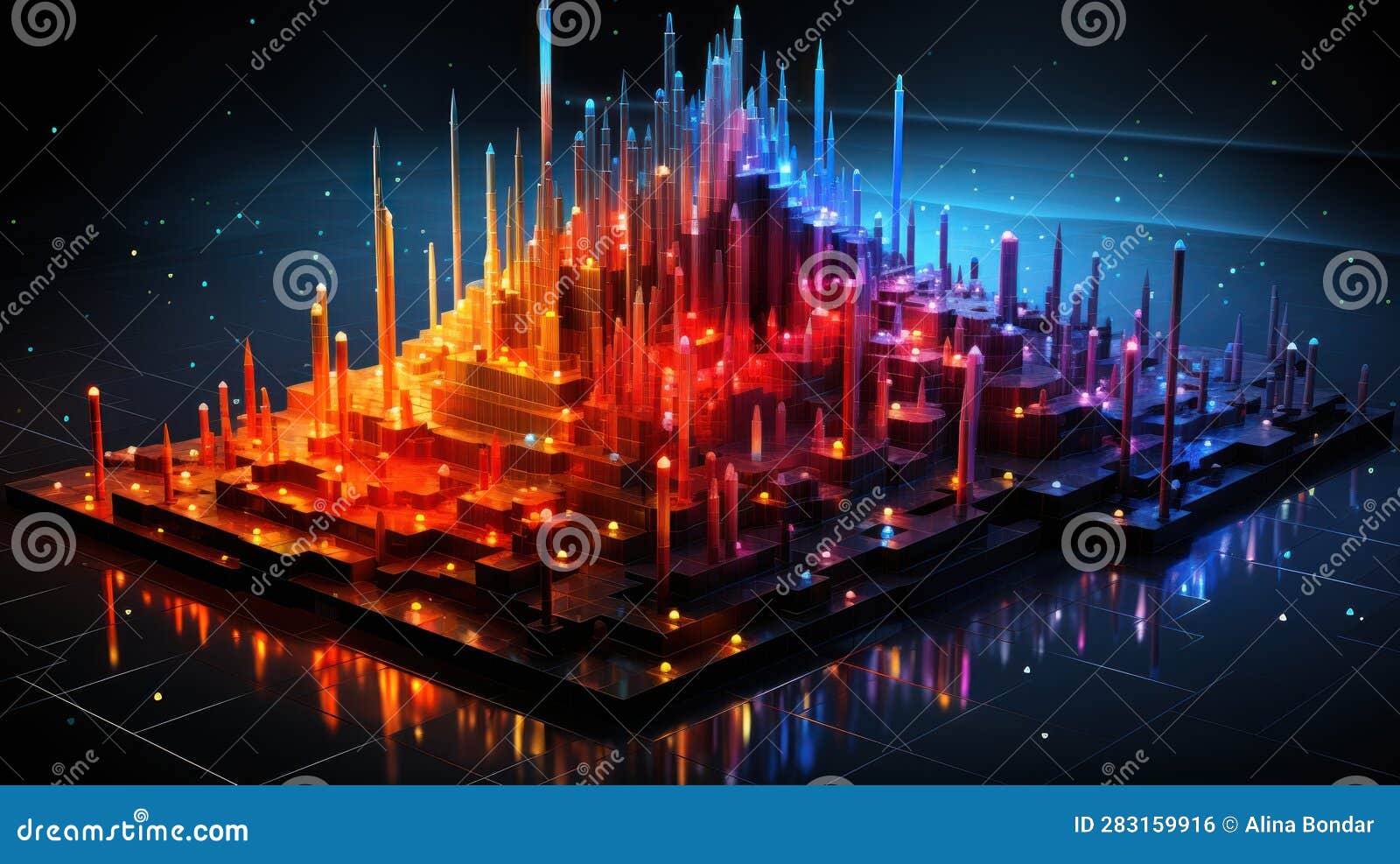 Analytical Matrix. Created with Generative AI Stock Illustration ...