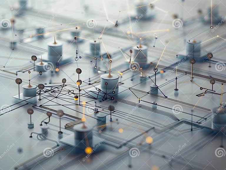Analytical Mind Map with Interconnected Conceptual Nodes and ...