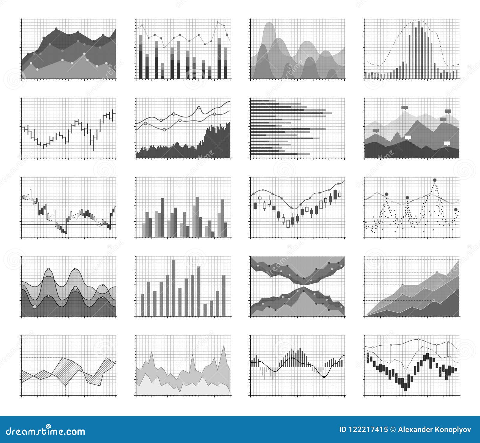 Analytical Monochrome Graphics Stock Vector - Illustration of analysis ...