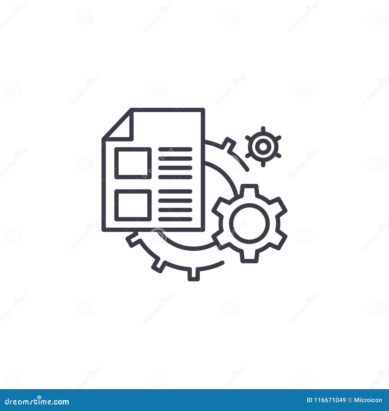 Analytical System Linear Icon Concept. Analytical System Line Vector ...