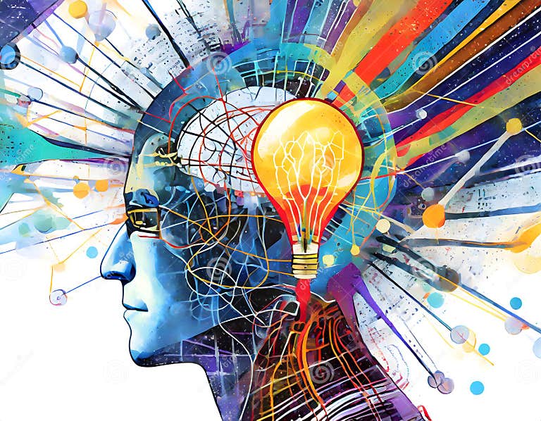 Analytical Thinking Concept on Digital Art Concept Stock Illustration - Illustration of ...