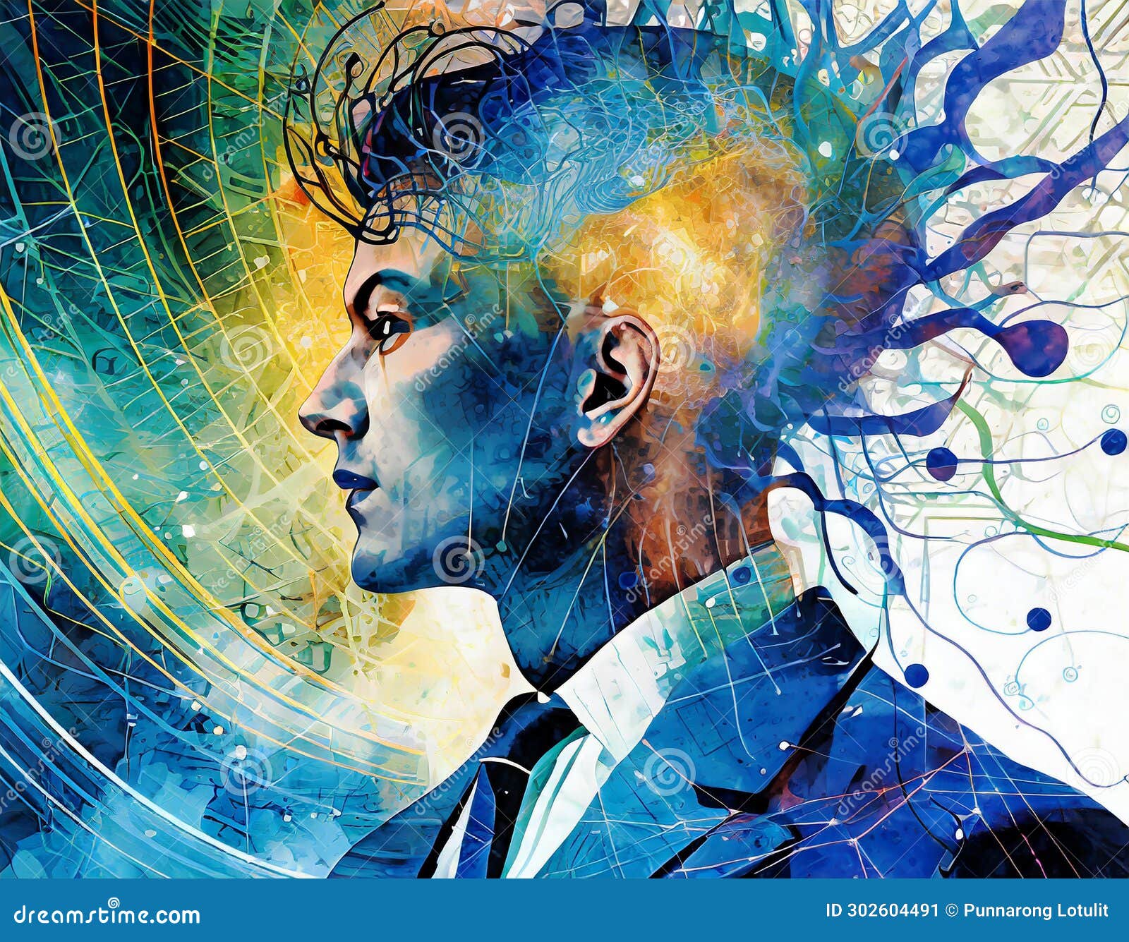 Analytical Thinking Concept Fantacy with Creativity on Digital Art ...