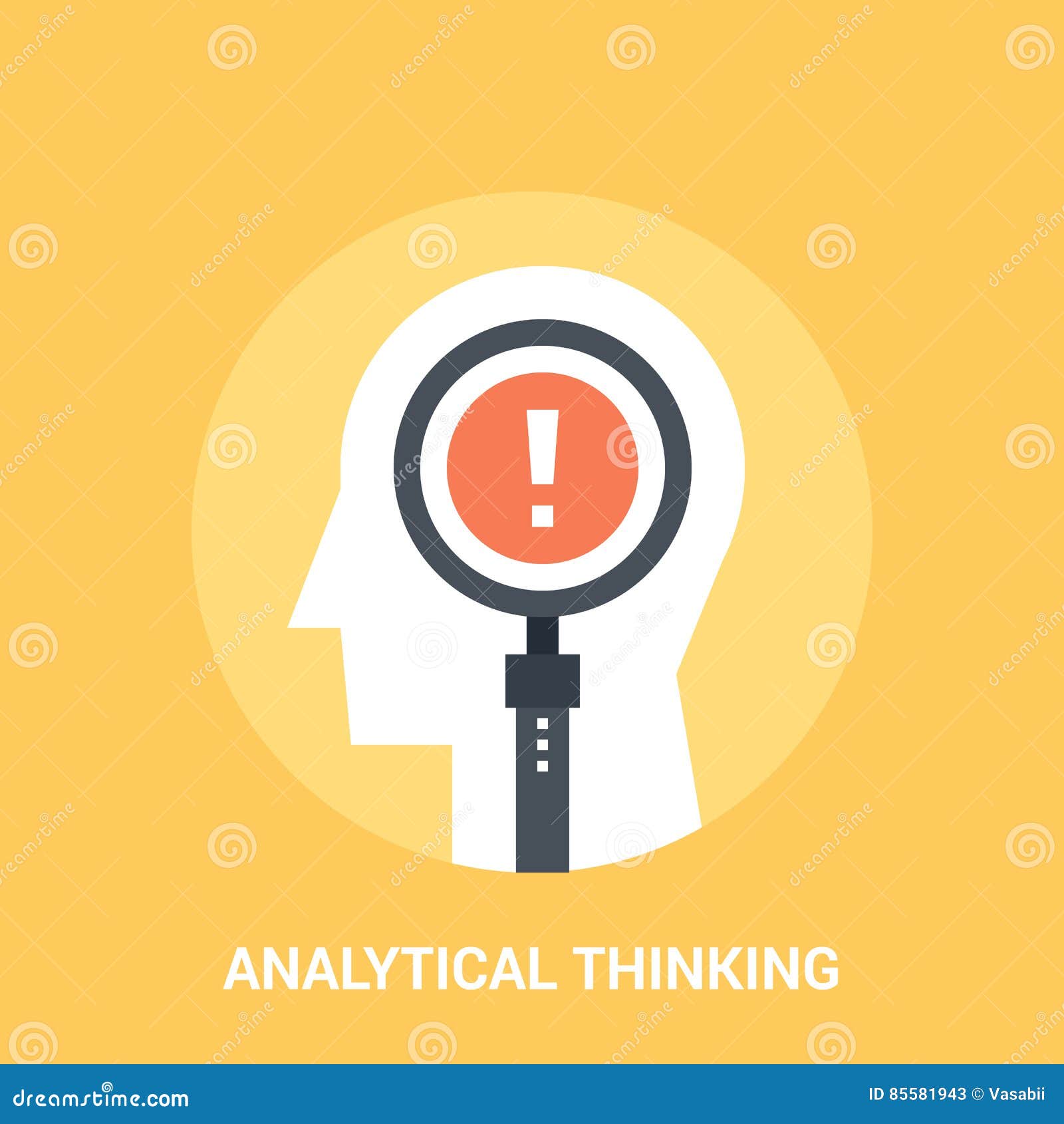 Analytical Thinking Icon Concept Stock Vector - Illustration of brain ...