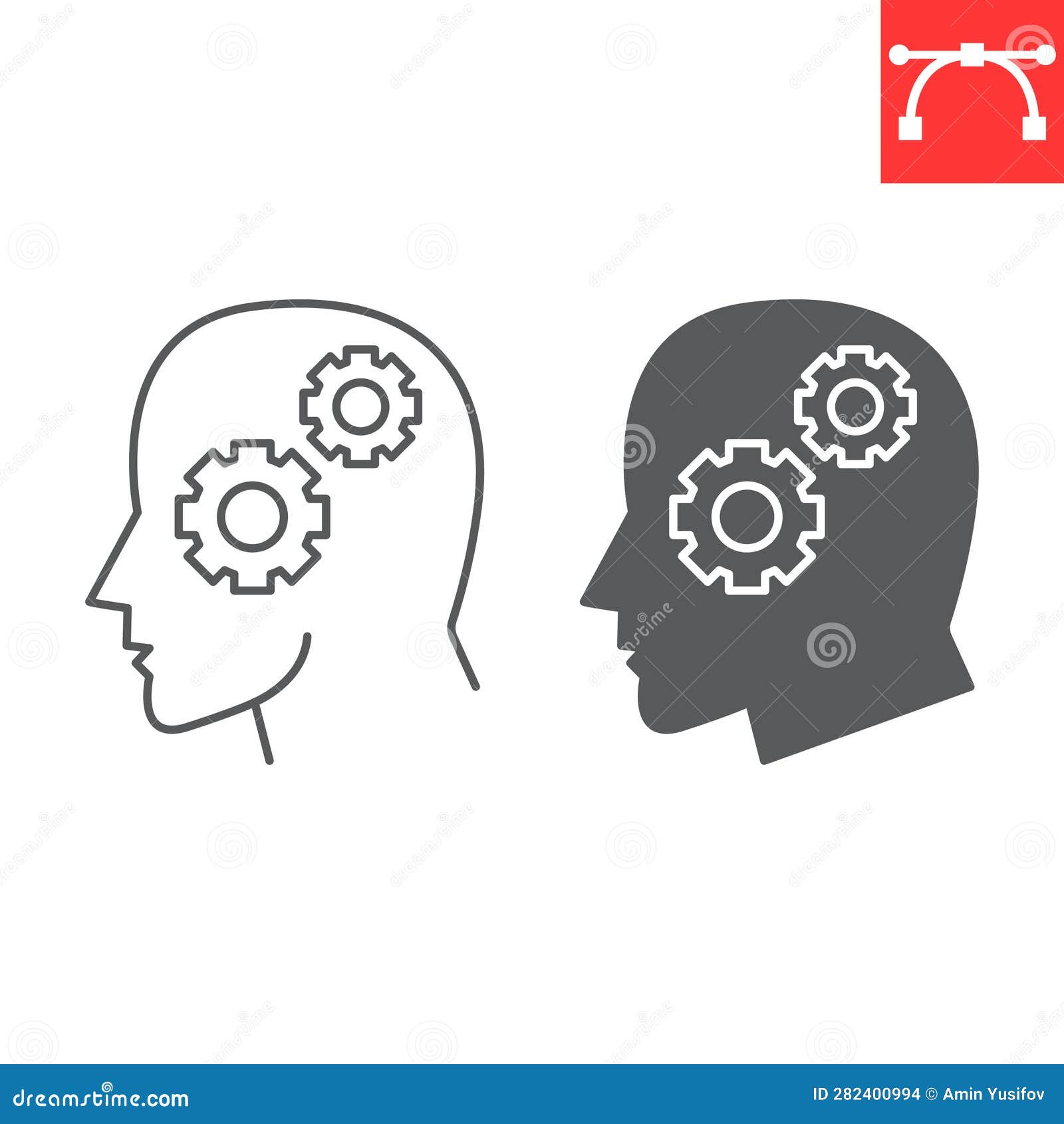 Thinking Reflexion Icon Outline Vector. Mind Think | CartoonDealer.com ...